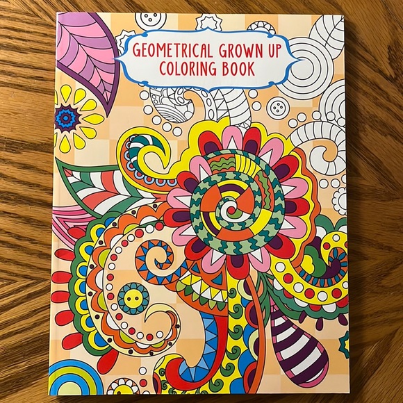 Office | Geometric Coloring Book Advanced Coloring Adult Coloring Book ...